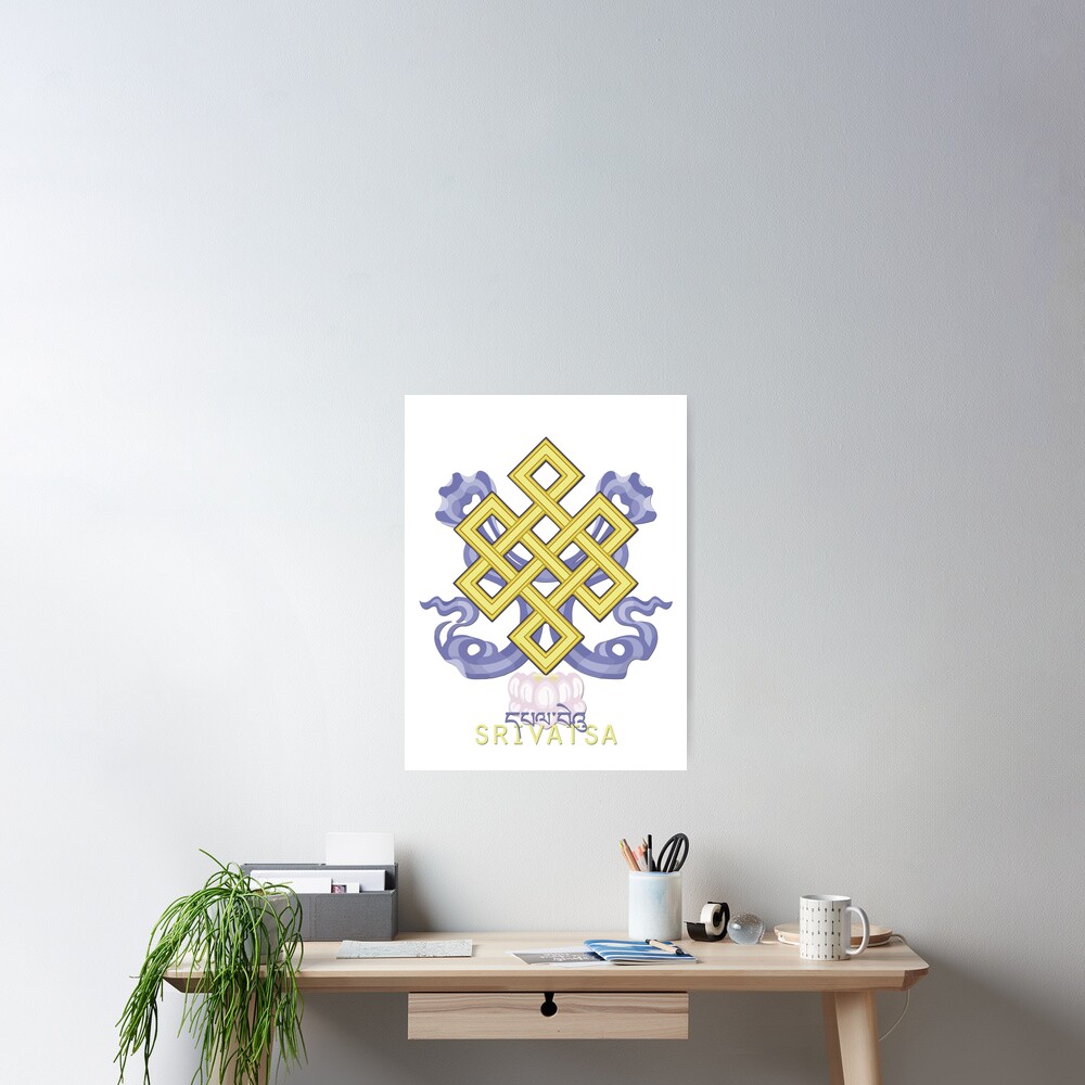 "Srivatsa (Endless Knot) - Buddhist & Hindu Ashtamangala" Poster by ...