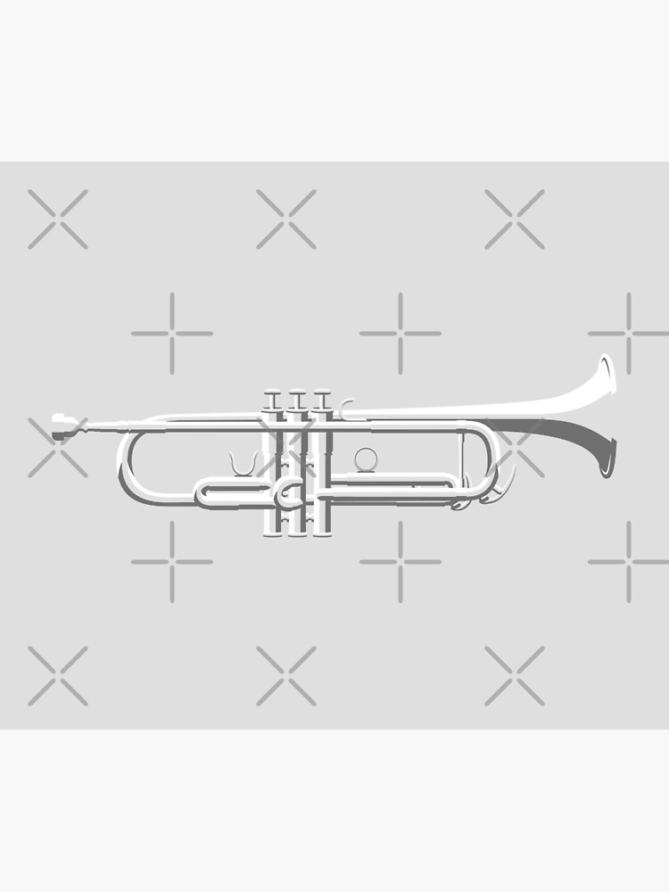"Shiny Silver Trumpet" Poster by MennoVanDerMeer | Redbubble