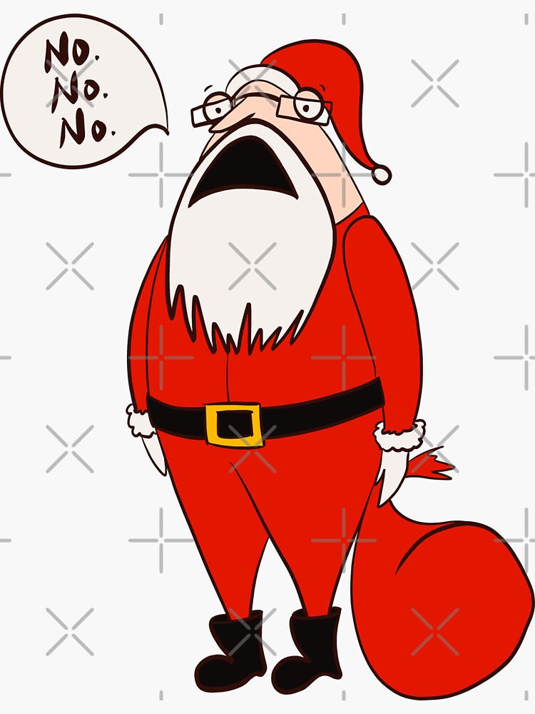 "No Santa" Sticker by NakakiArt | Redbubble
