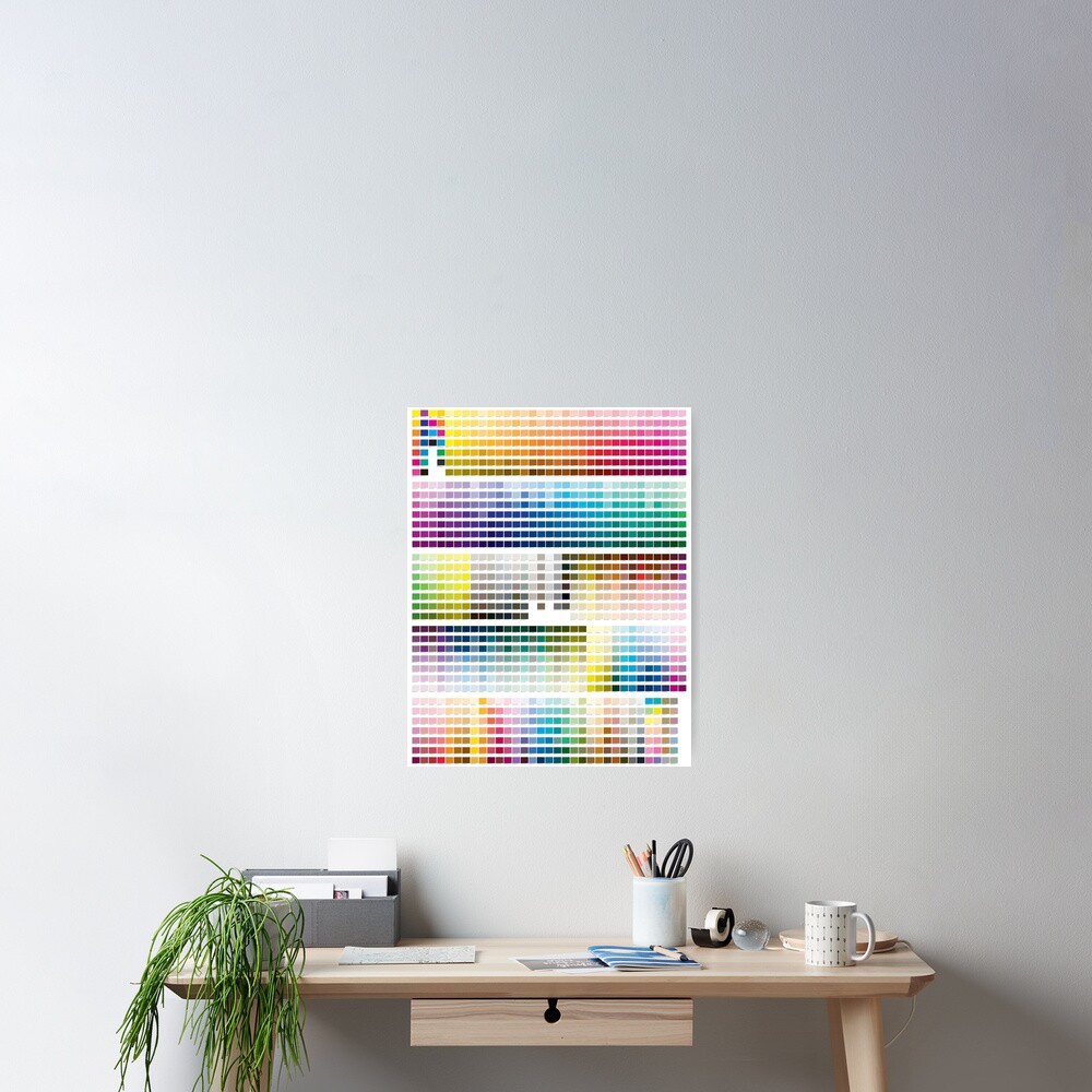 "Colour Chart with codes" Poster for Sale by Pham | Redbubble