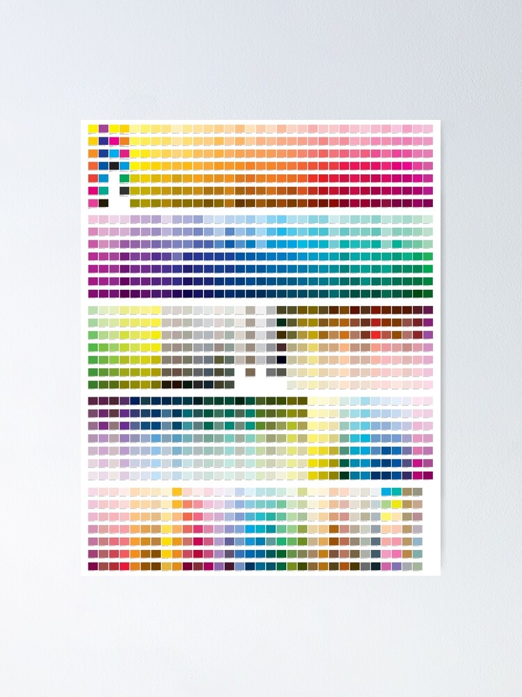 "Colour Chart with codes" Poster for Sale by Pham | Redbubble