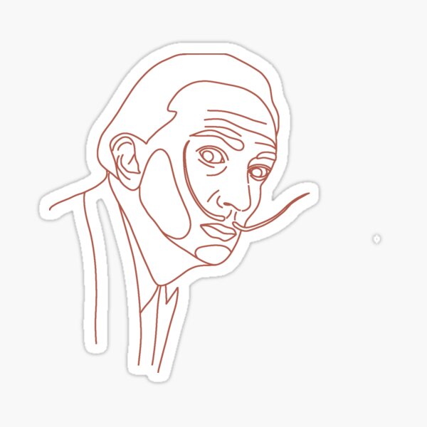"Salvador dali" Sticker for Sale by Zainabbhat | Redbubble