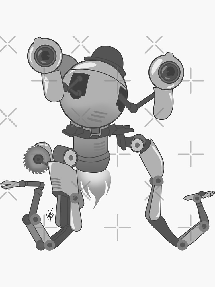 "Retro cartoon Codsworth" Sticker by jazzajazzjazz | Redbubble