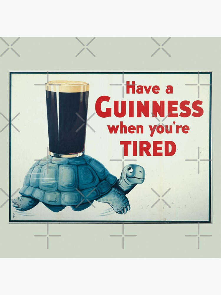 "alcohol beer guinness texts tortoise turtle" Sticker for Sale by ...