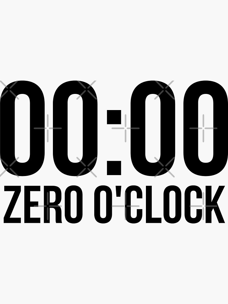 "Zero O'clock" Sticker for Sale by evokearo | Redbubble