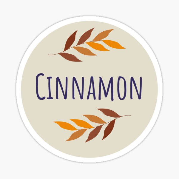 "Cinnamon label" Sticker for Sale by ekaterina-zago | Redbubble