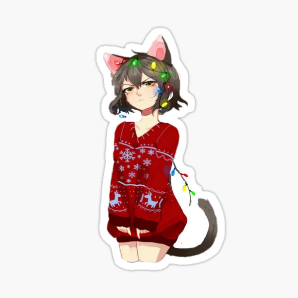 "Cat Girl" Sticker by klegon96 | Redbubble
