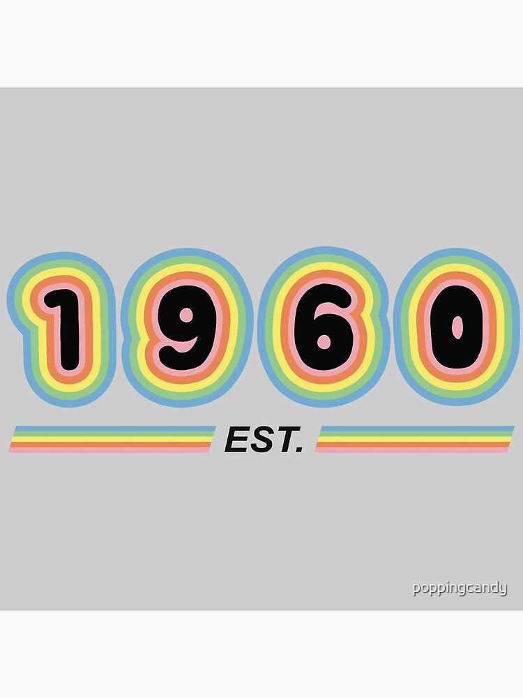 "est 1960 vintage rainbow" Poster for Sale by poppingcandy | Redbubble