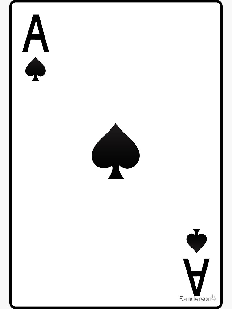 "Ace of spades" Sticker for Sale by Sanderson4 | Redbubble