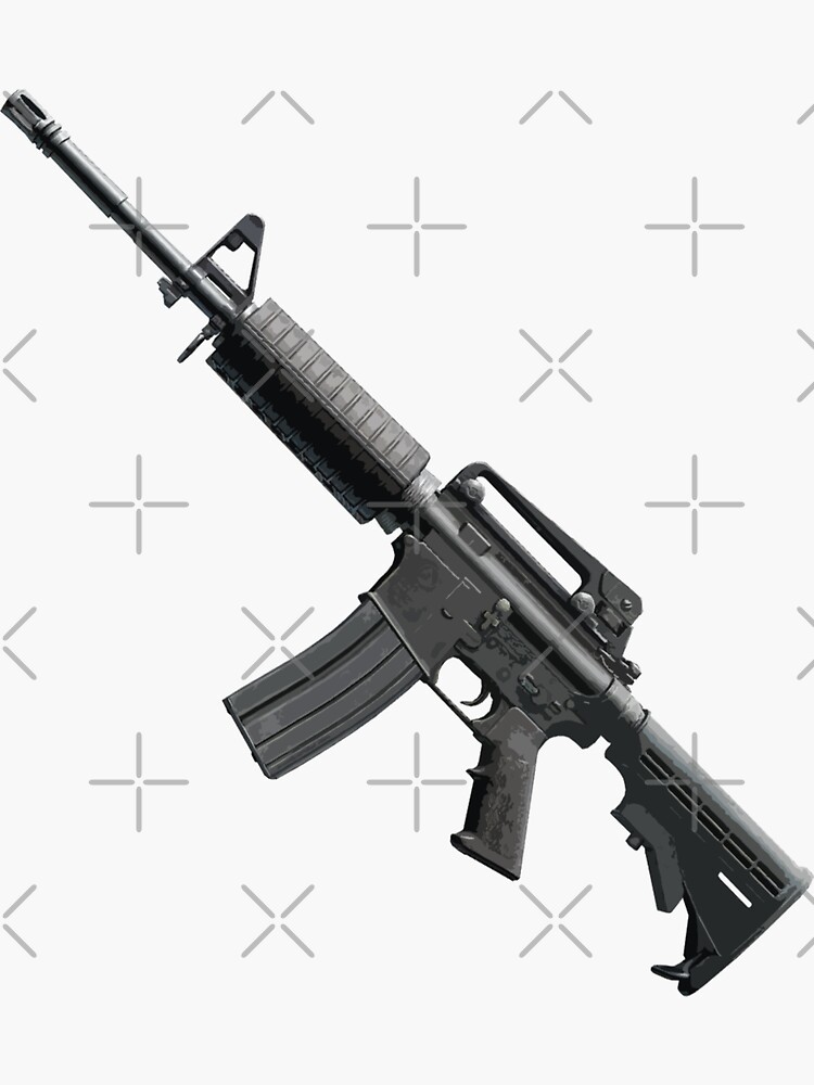 "Colt M4A1" Sticker for Sale by QuadDamage | Redbubble