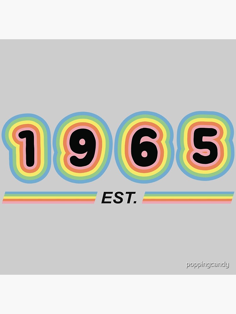 "est 1965 vintage rainbow" Poster for Sale by poppingcandy | Redbubble