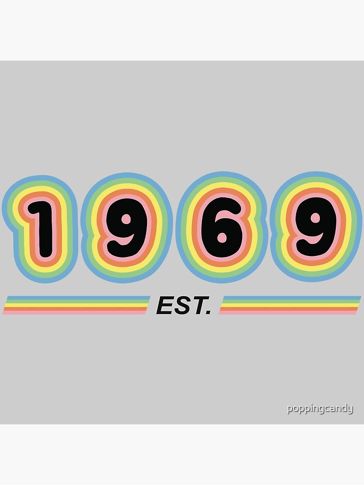 "est 1969 vintage rainbow" Poster by poppingcandy | Redbubble