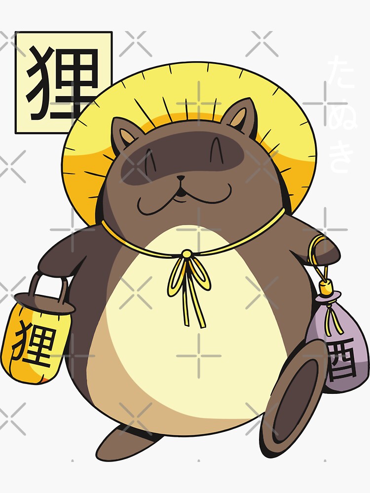 "TANUKI YOKAI" Sticker for Sale by iBruster | Redbubble