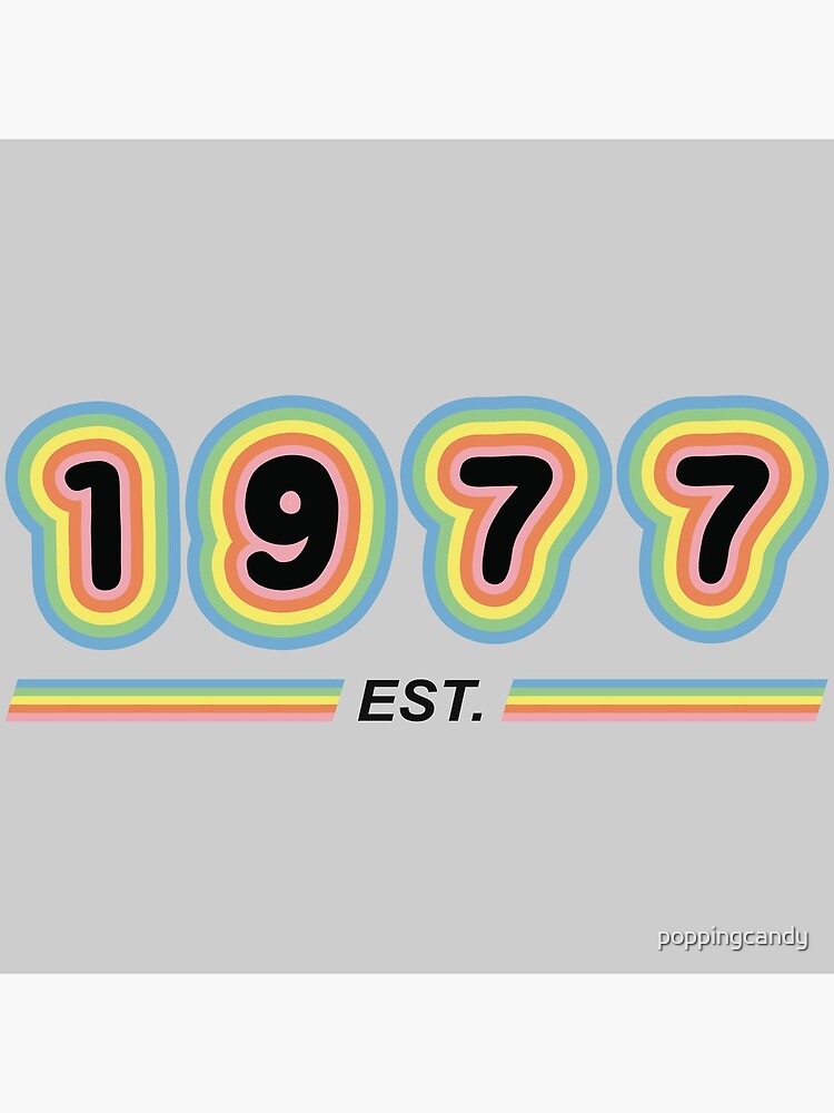 "est 1977 vintage rainbow" Poster by poppingcandy | Redbubble