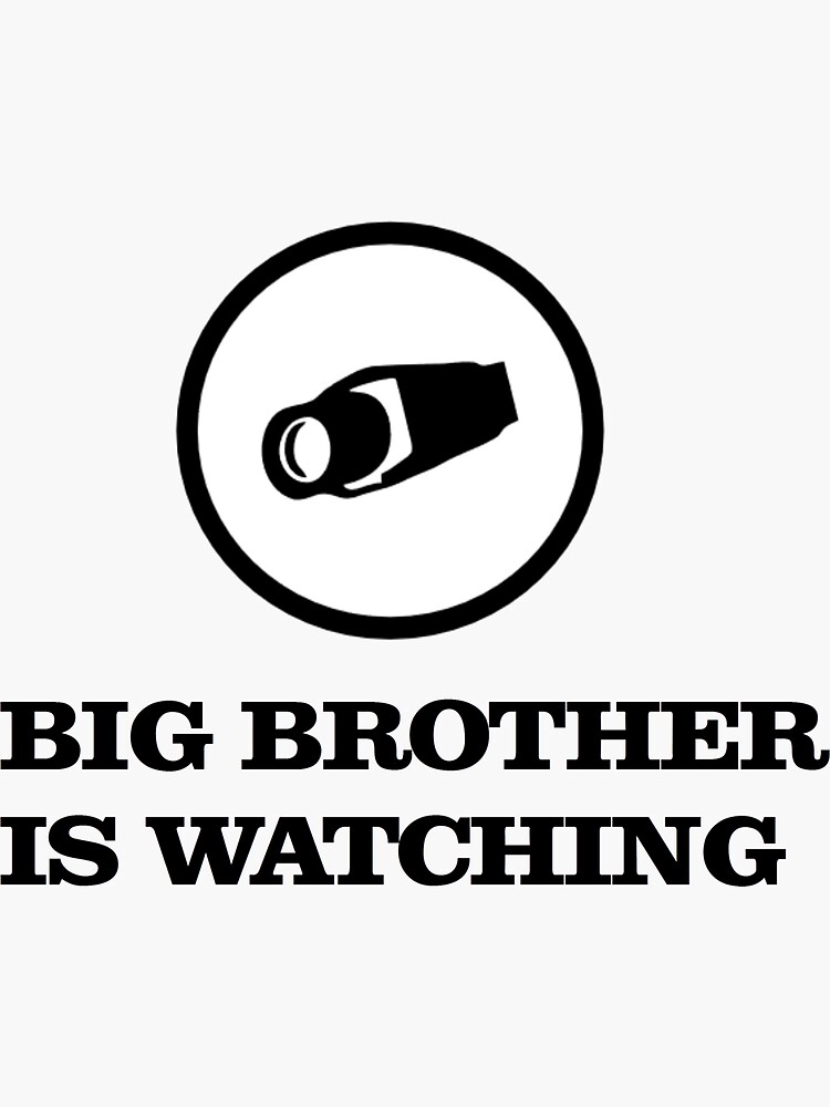 "Big Brother is Watching" Sticker for Sale by Eccentrica | Redbubble
