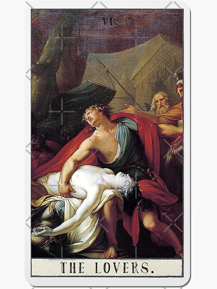 "the lovers - vi tarot card" Sticker for Sale by pripple | Redbubble
