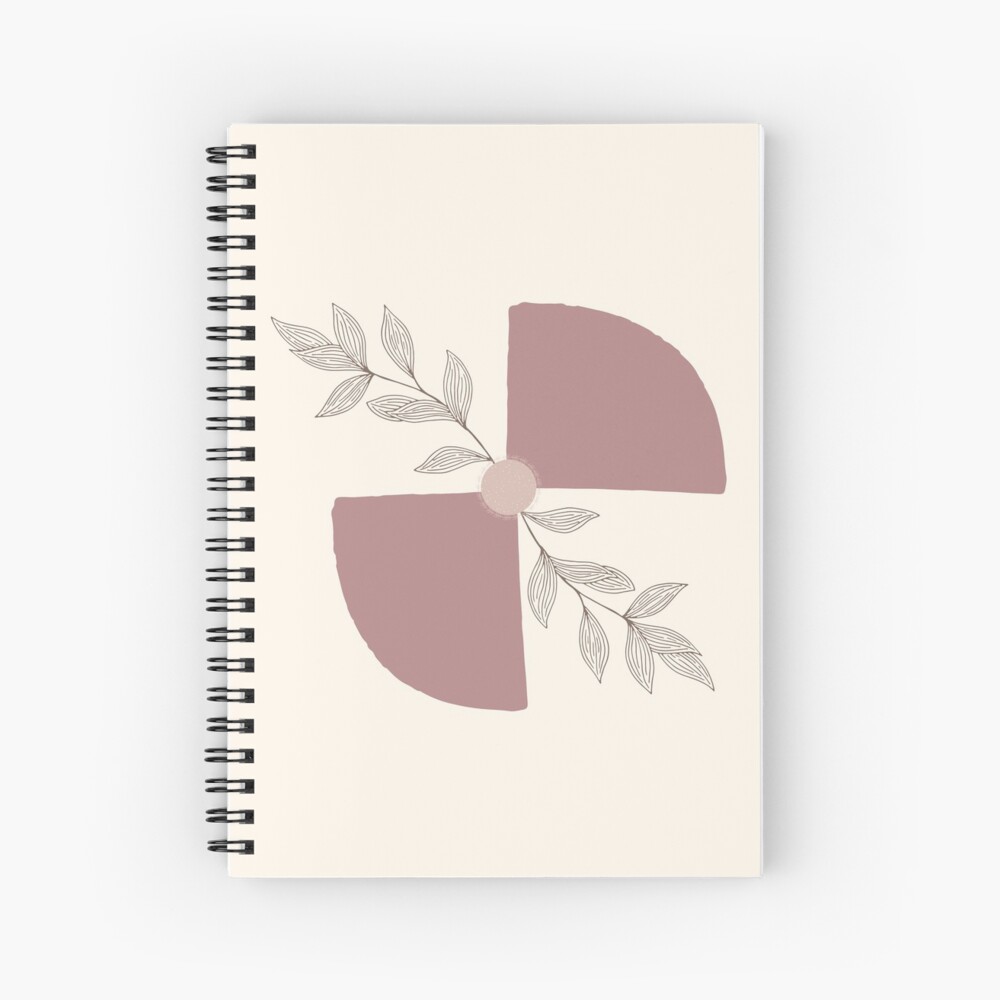 " Boho Circle Abstract Shape Warm toned Print" Spiral Notebook for Sale ...