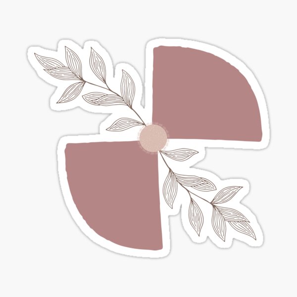 " Boho Circle Abstract Shape Warm toned Print" Sticker for Sale by ...