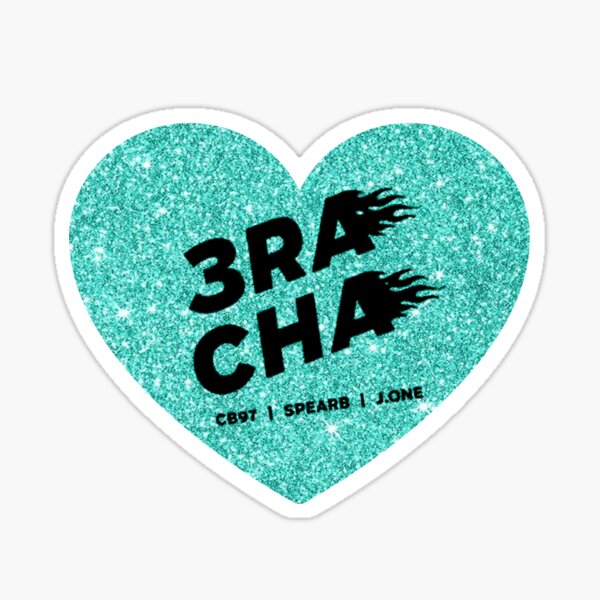 "stray kids 3racha glitter heart" Sticker for Sale by sarahhlee02 ...