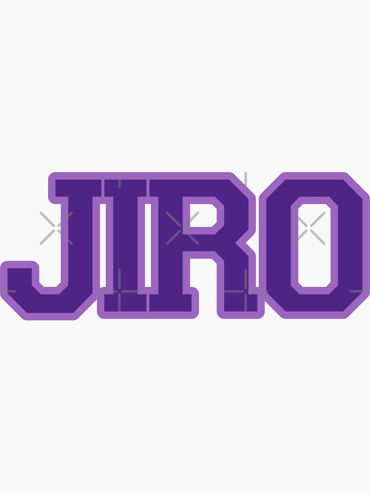 "Jiro Varsity Style Letters" Sticker by ale-rose | Redbubble