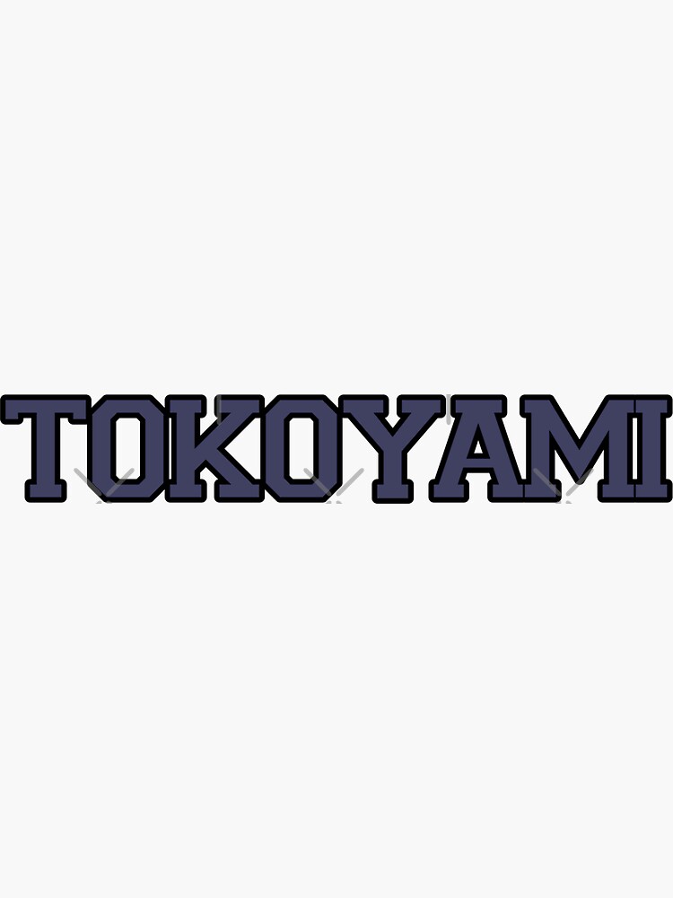 "Tokoyami Varsity Style Letters" Sticker for Sale by ale-rose | Redbubble