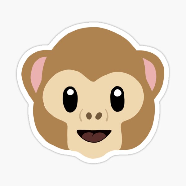 "Monkey Emoji " Sticker for Sale by Holly2607 | Redbubble