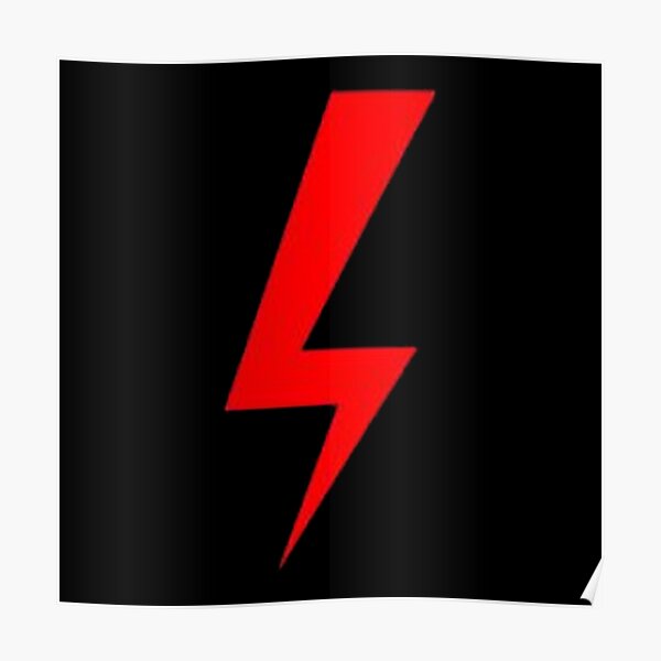 "Red Lightning" Poster for Sale by dotdre | Redbubble