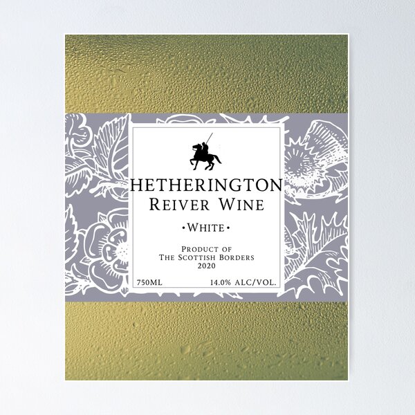 "HETHERINGTON Red Wine Label | Border Reivers" Poster for Sale by ...