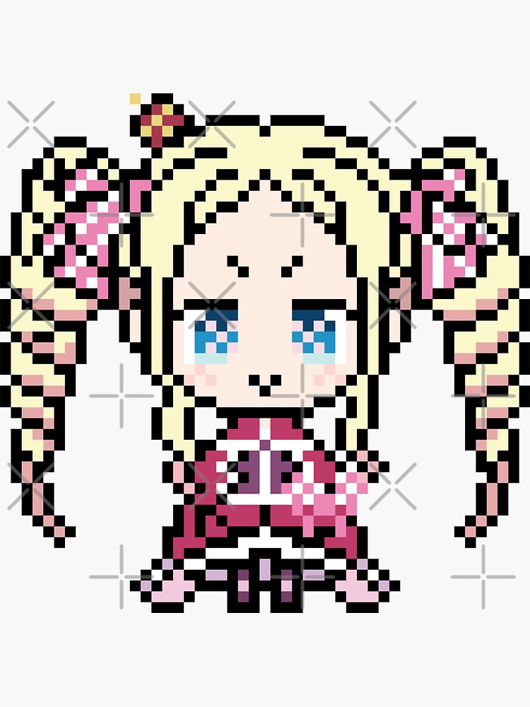 "Re:Zero Beatrice Pixel Art sticker" Sticker for Sale by travelgorgor ...