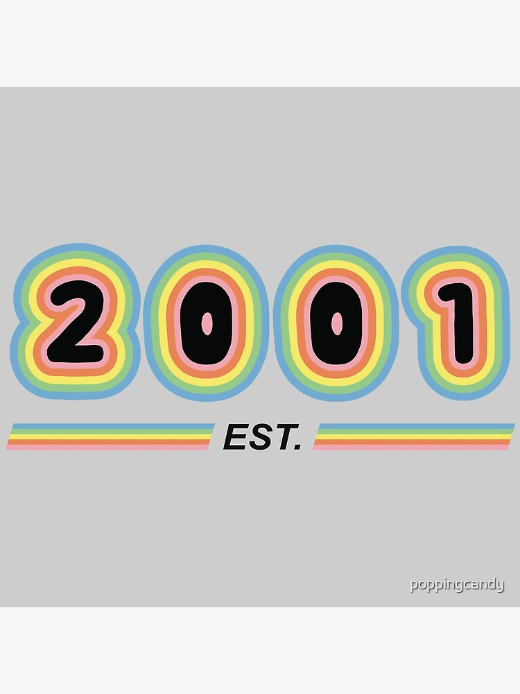 "est 2001 vintage rainbow" Poster by poppingcandy | Redbubble