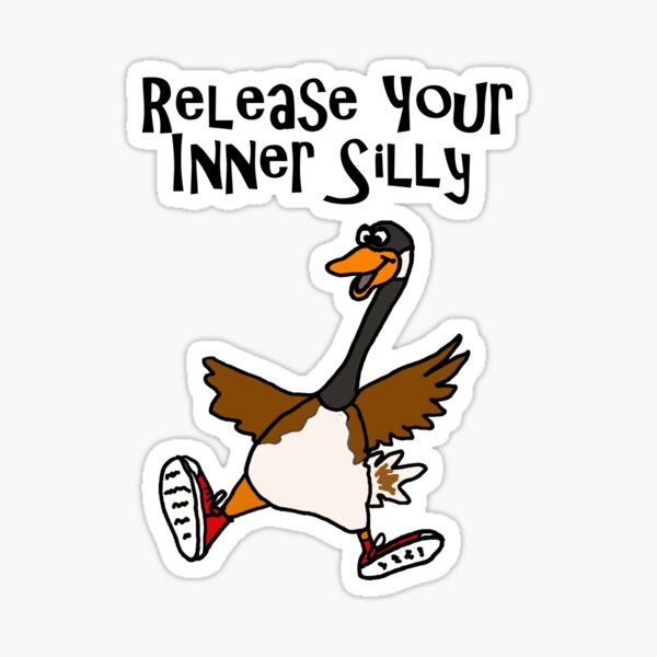 "Funny Silly Goose Cartoon" Sticker for Sale by naturesfancy | Redbubble
