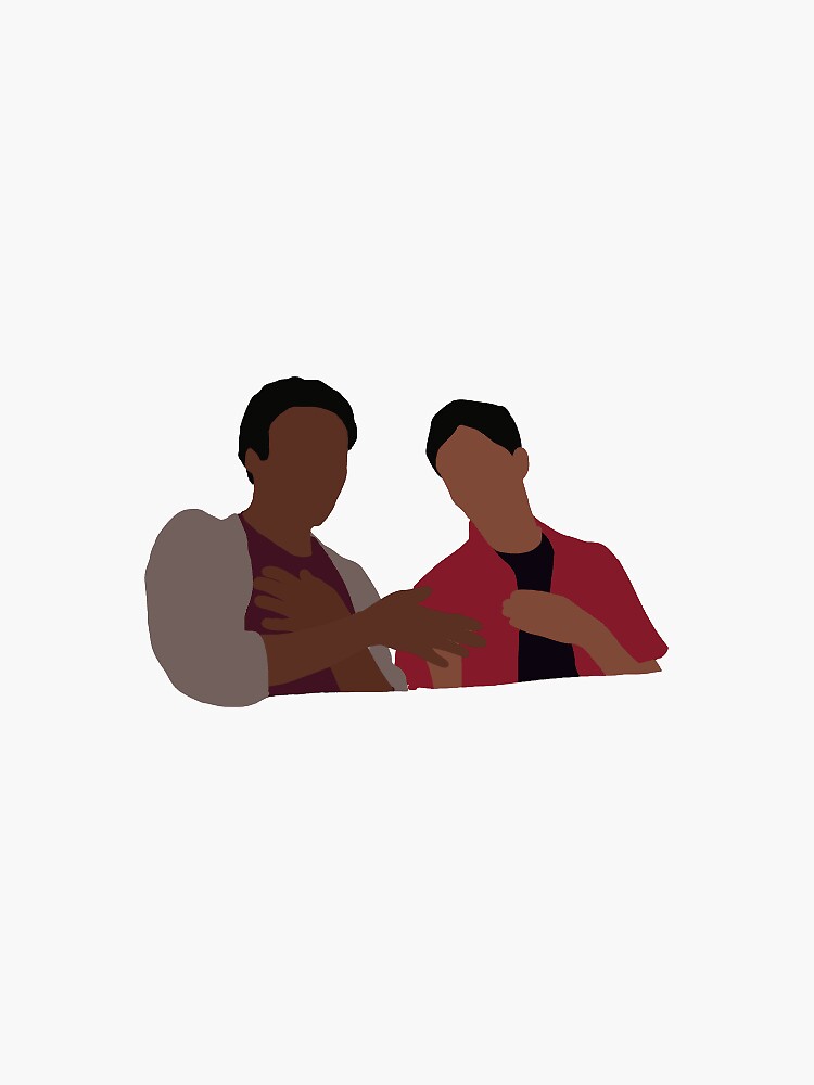 "Troy and Abed Handshake (Community/Trobed)" Sticker for Sale by trobed ...