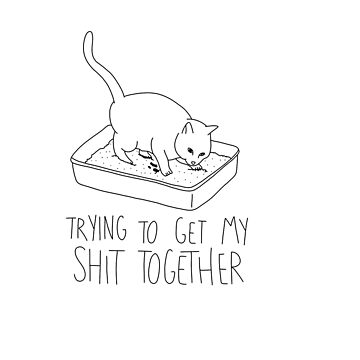 "Shitty cat" Sticker for Sale by Kikidy | Redbubble