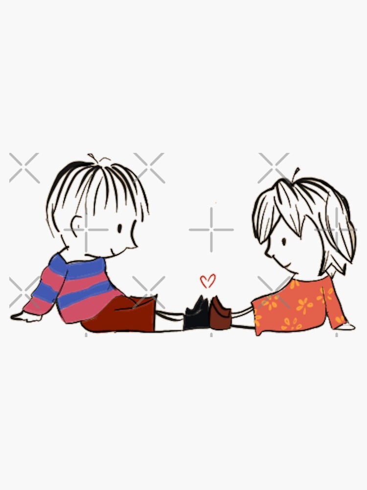 "love couples simple design" Sticker by vibercheck | Redbubble