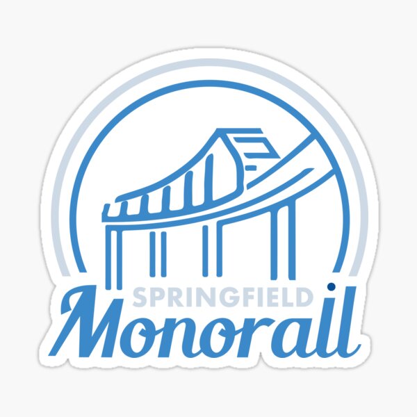 "Springfield Monorail" Sticker for Sale by WinstonGambro | Redbubble