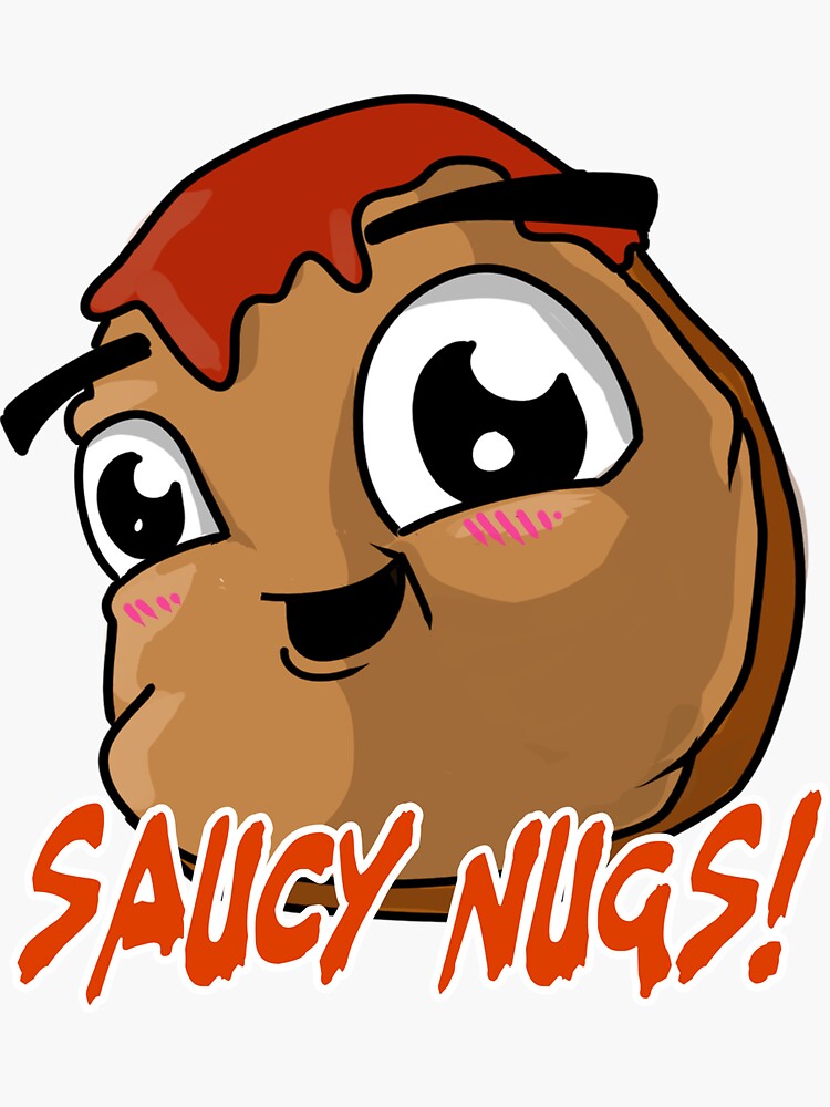 "Saucy Nugs! original artwork from Madkujo" Sticker by Madkujo-Merch ...
