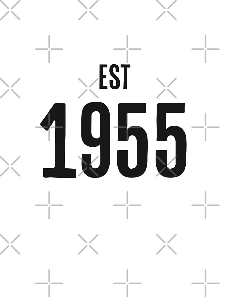"Established 1955 | Est 1955" Sticker for Sale by art-fox | Redbubble