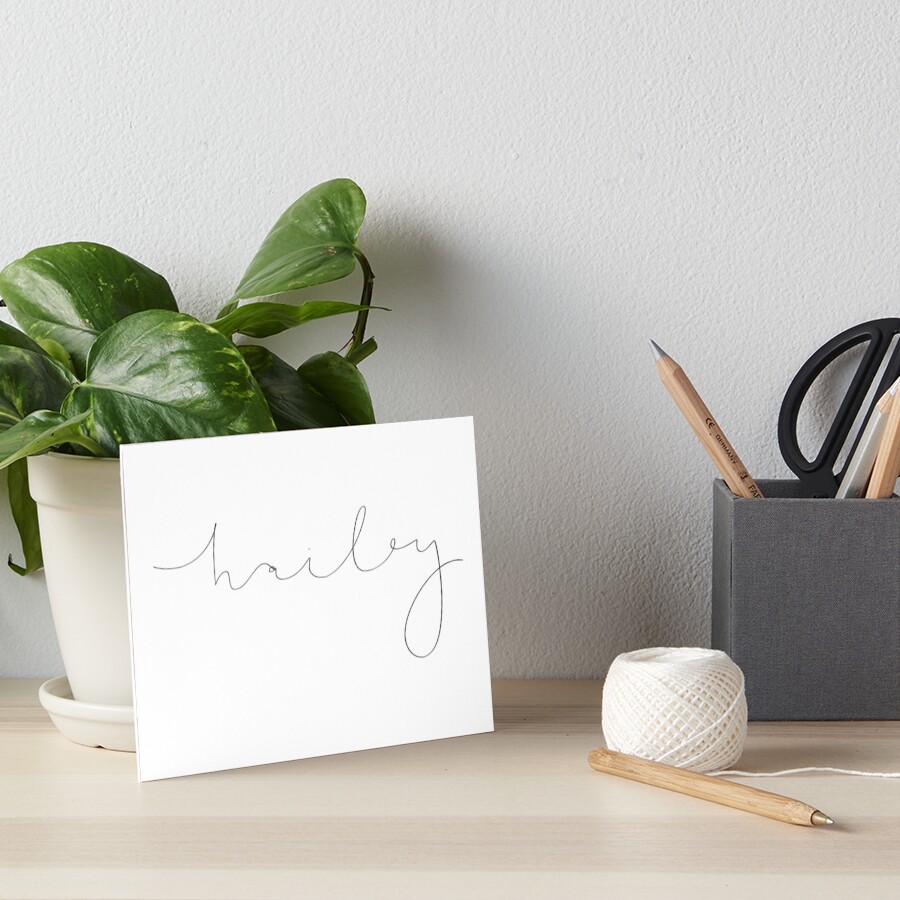 "hailey script name sticker" Art Board Print for Sale by ...