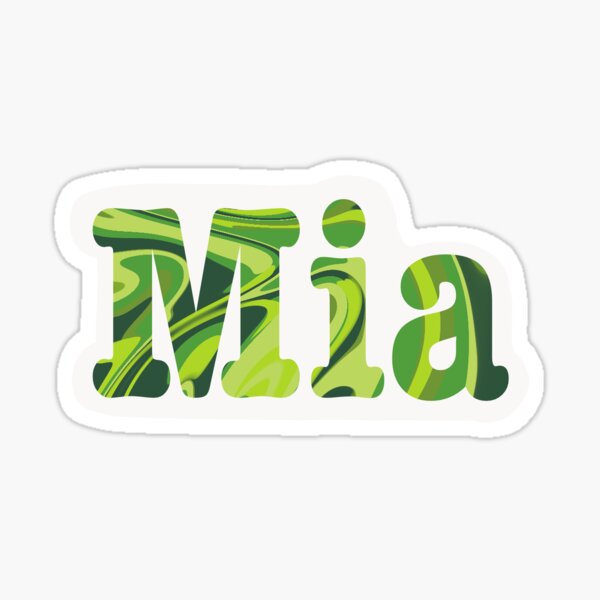 "Mia " Sticker for Sale by willeycarly | Redbubble