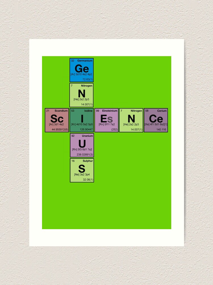 "SCIENCE GENIUS! Periodic Table Scrabble" Art Print by watersoluble ...
