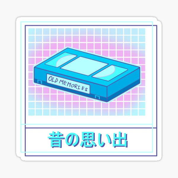 "japanese aesthetic vcr vhs tape pastel goth" Sticker for Sale by ...