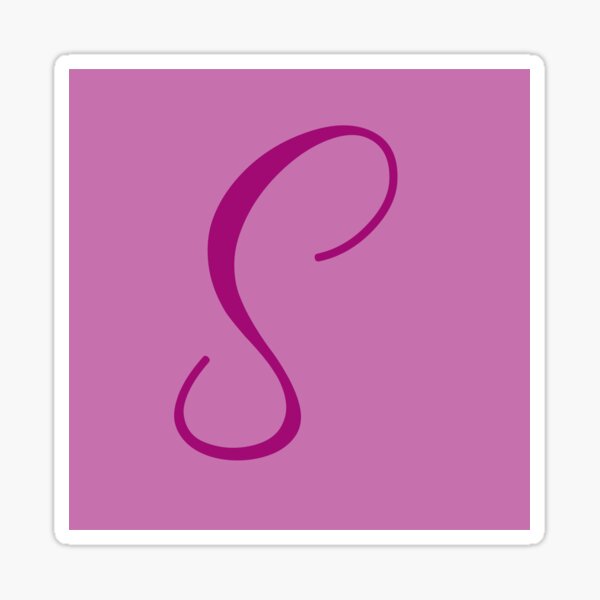 "S letter" Sticker by ratoos | Redbubble