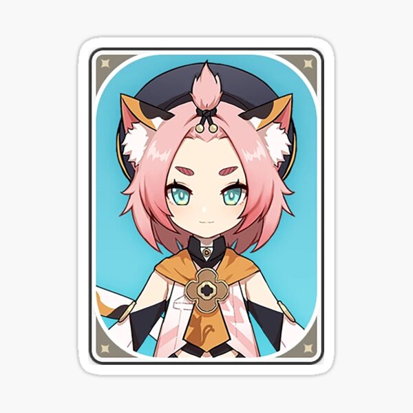 "Genshin Impact - Diona Offizielle Karte" Sticker von Krimsy | Redbubble