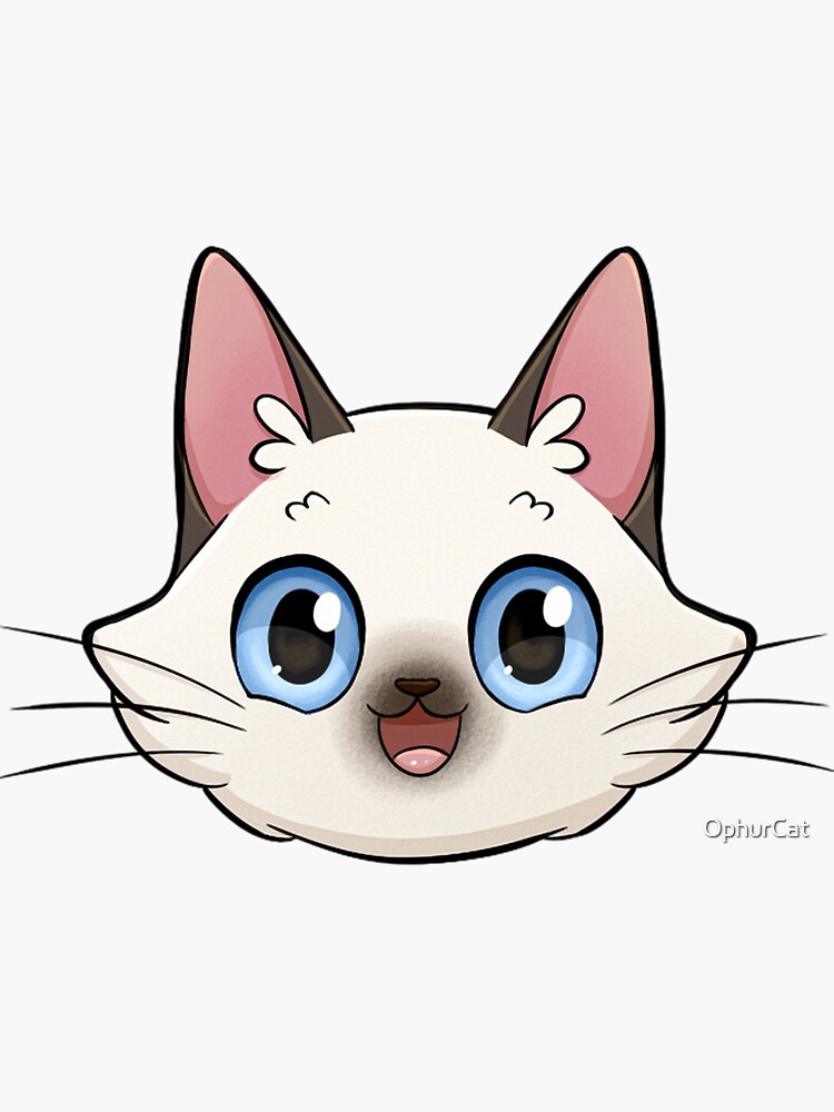 "Baby Ophur - Excited Face Drawing" Sticker for Sale by OphurCat ...