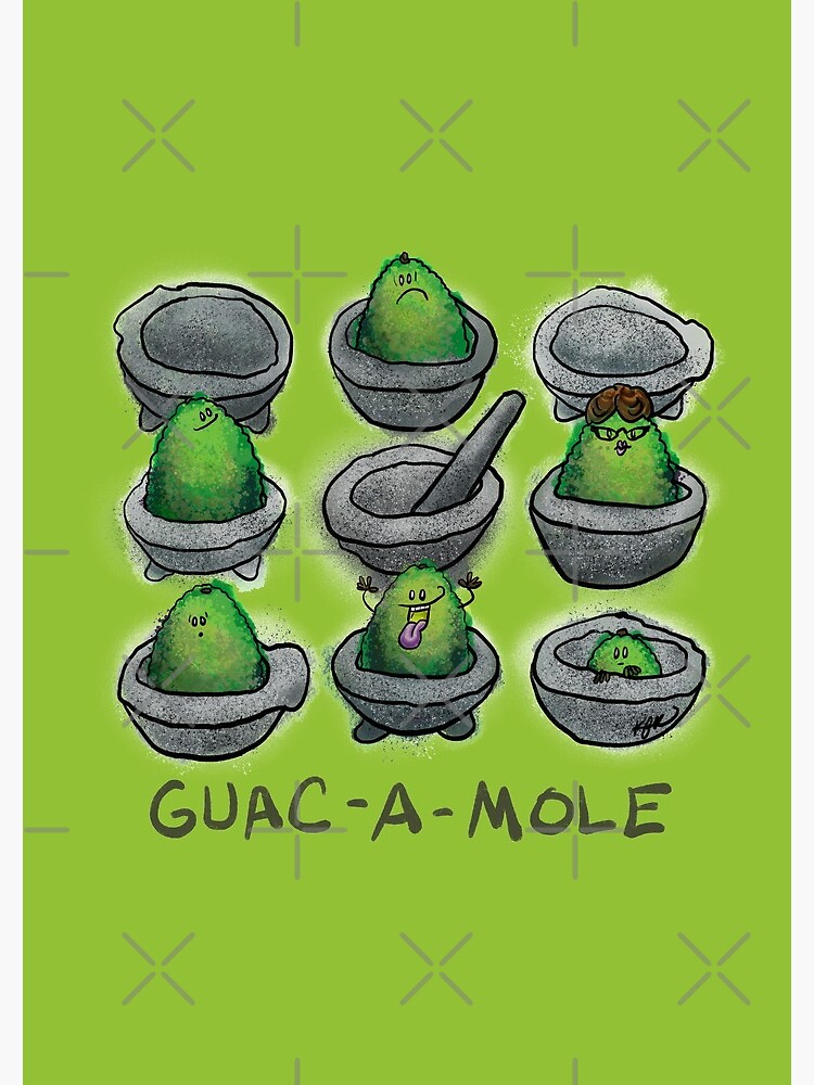 "Guac-A-Mole" Spiral Notebook for Sale by katkuo | Redbubble