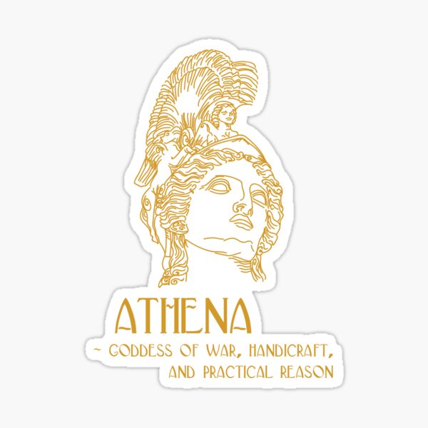 "The Greek Goddess Athena" Sticker by JamesinShirts | Redbubble