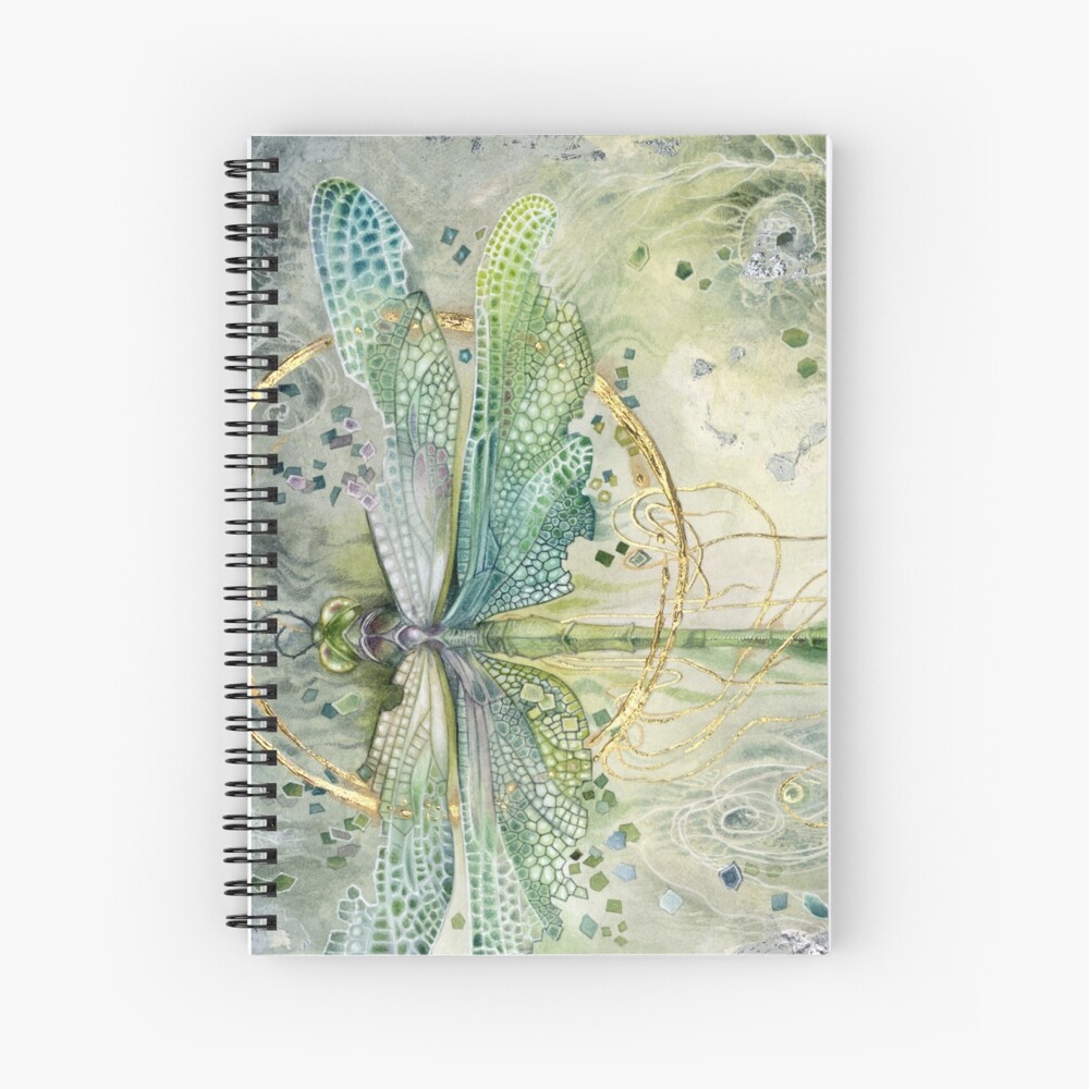 "Beautiful Enchanted Dragonfly " Spiral Notebook for Sale by stephlaw ...