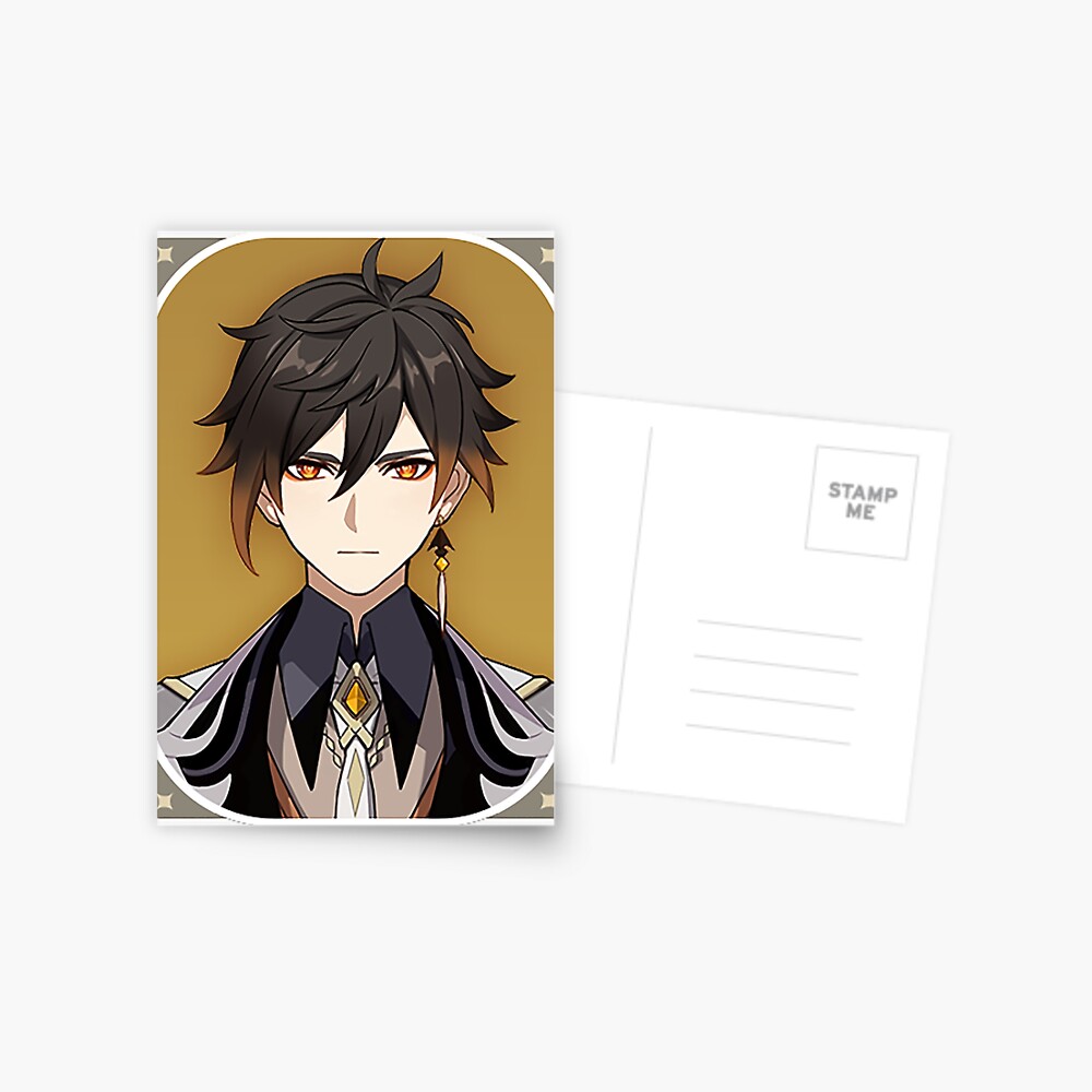 "Genshin Impact - Zhongli Official Card" Postcard for Sale by Krimsy ...