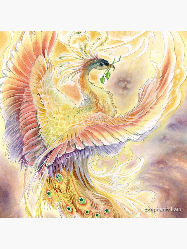 "Phoenix Rising " Sticker for Sale by stephlaw | Redbubble