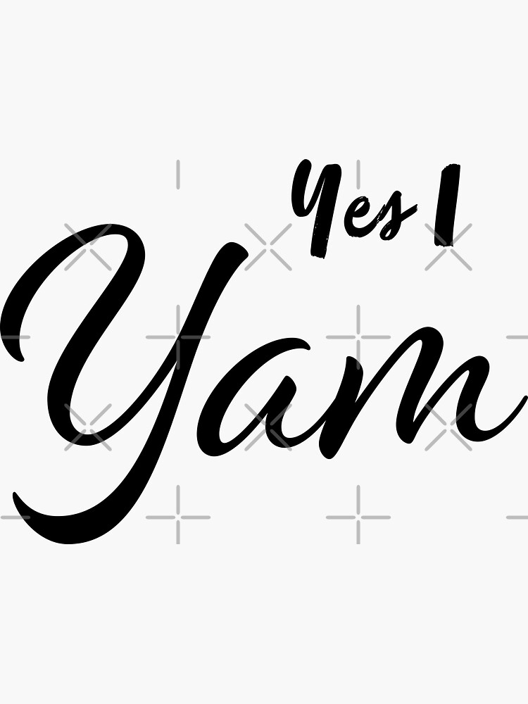 Pegatina «Yes I Yam Acción de Gracias Parejas Familia Su y ella ... Pegatina «Yes I Yam Acción de Gracias Parejas Familia Su y ella ...